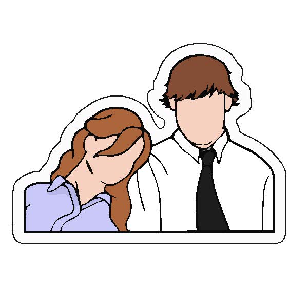 Jim & Pam Sticker – Perfect Parcel